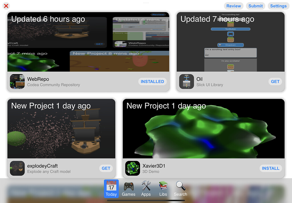 WebRepo 2.0 - Easy access to projects from the Codea community (not iCloud compatible) - Code ...